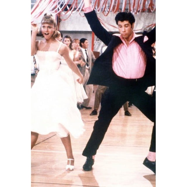 Olivia Newton-John and John Travolta in Grease 24x36 Poster dance up a ...