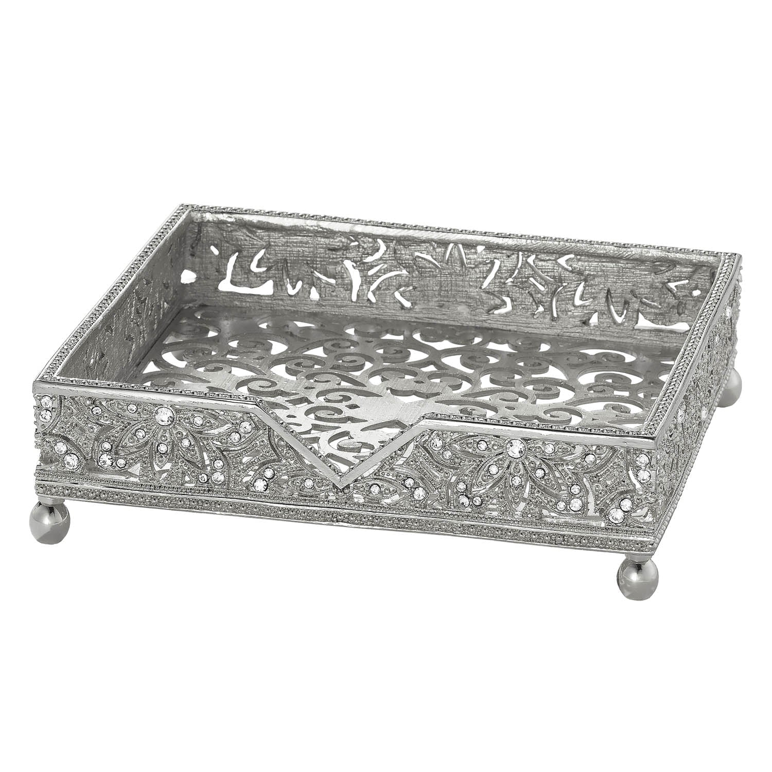 Olivia Riegel Silver Windsor Cocktail Napkin Holder - NC1002 - Walmart.com