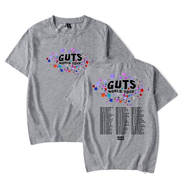 Olivia Rodrigo 2024 Guts World Tour Merch T Shirt Short Sleeve New Logo