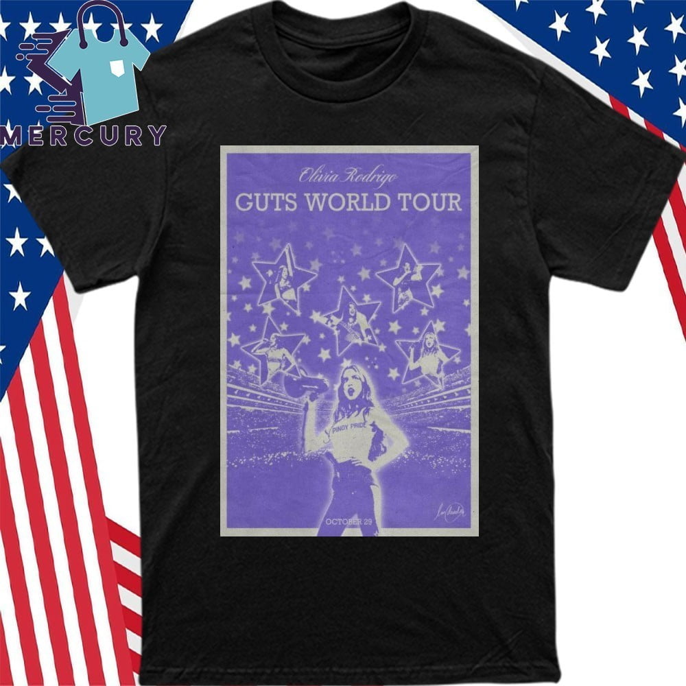 Olivia Rodrigo 2024 Guts World Tour Poster Shirt - Walmart.com