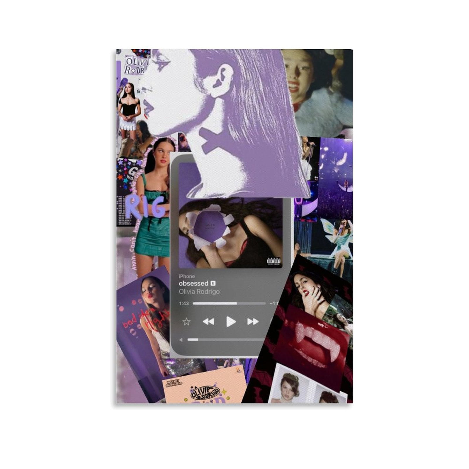 Olivia Rodrigo (85) Painting Vintage Poster Picture Print Wall Art ...