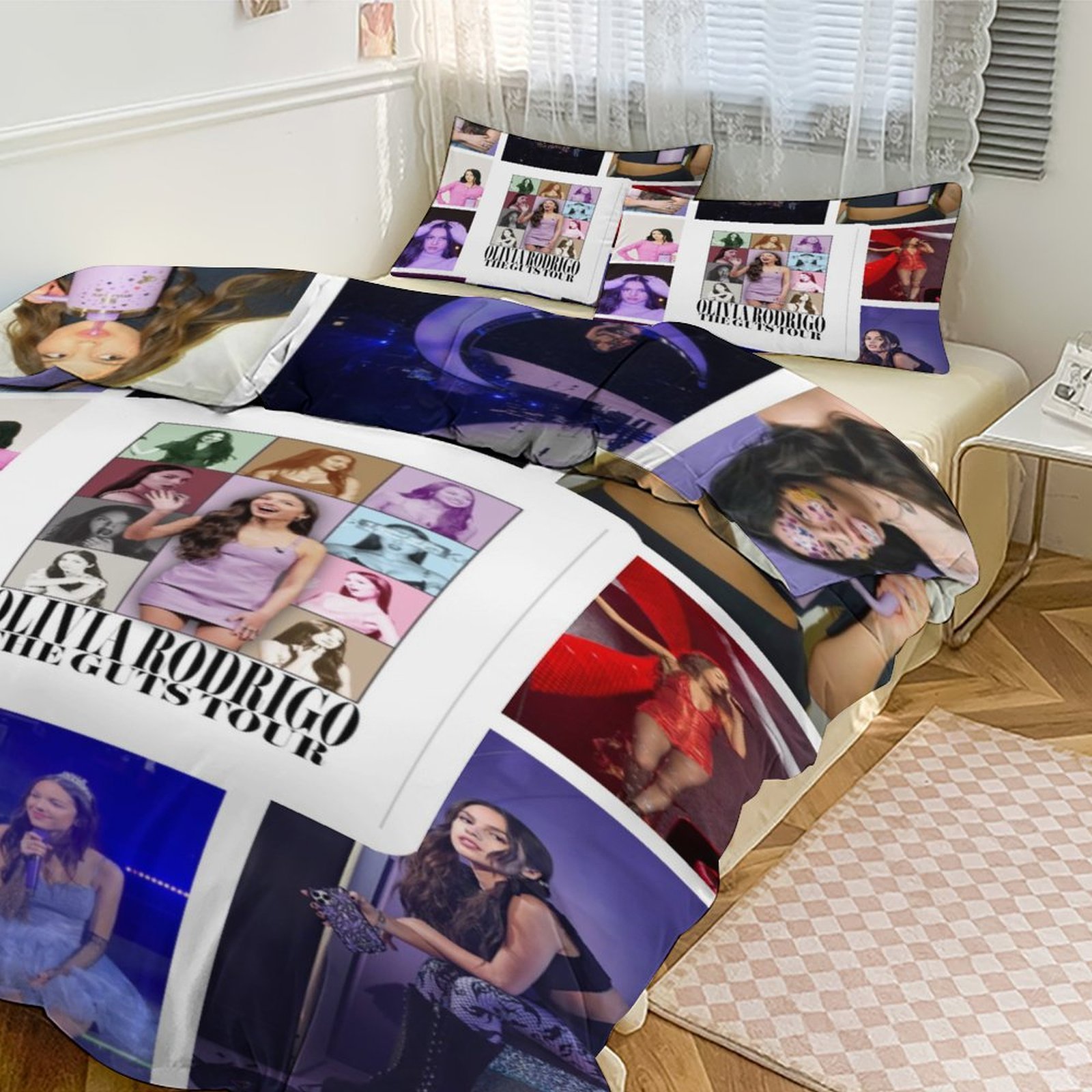 Olivia Rodrigo (86)3-Piece Bedding Set (1 Duvet Cover + 2 Pillow Shams ...