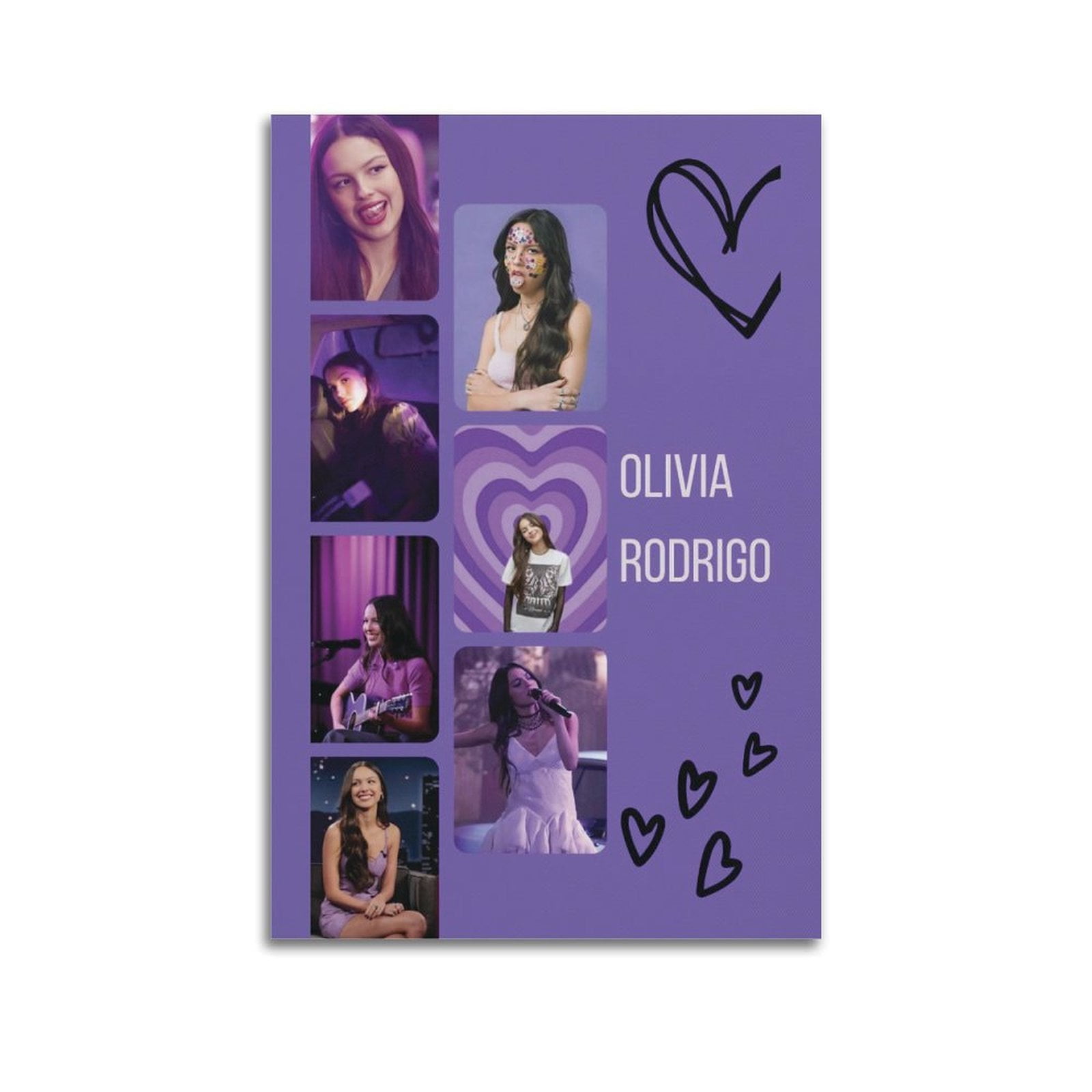 Olivia Rodrigo Poster Singer Painting Vintage Poster Picture Print Wall ...
