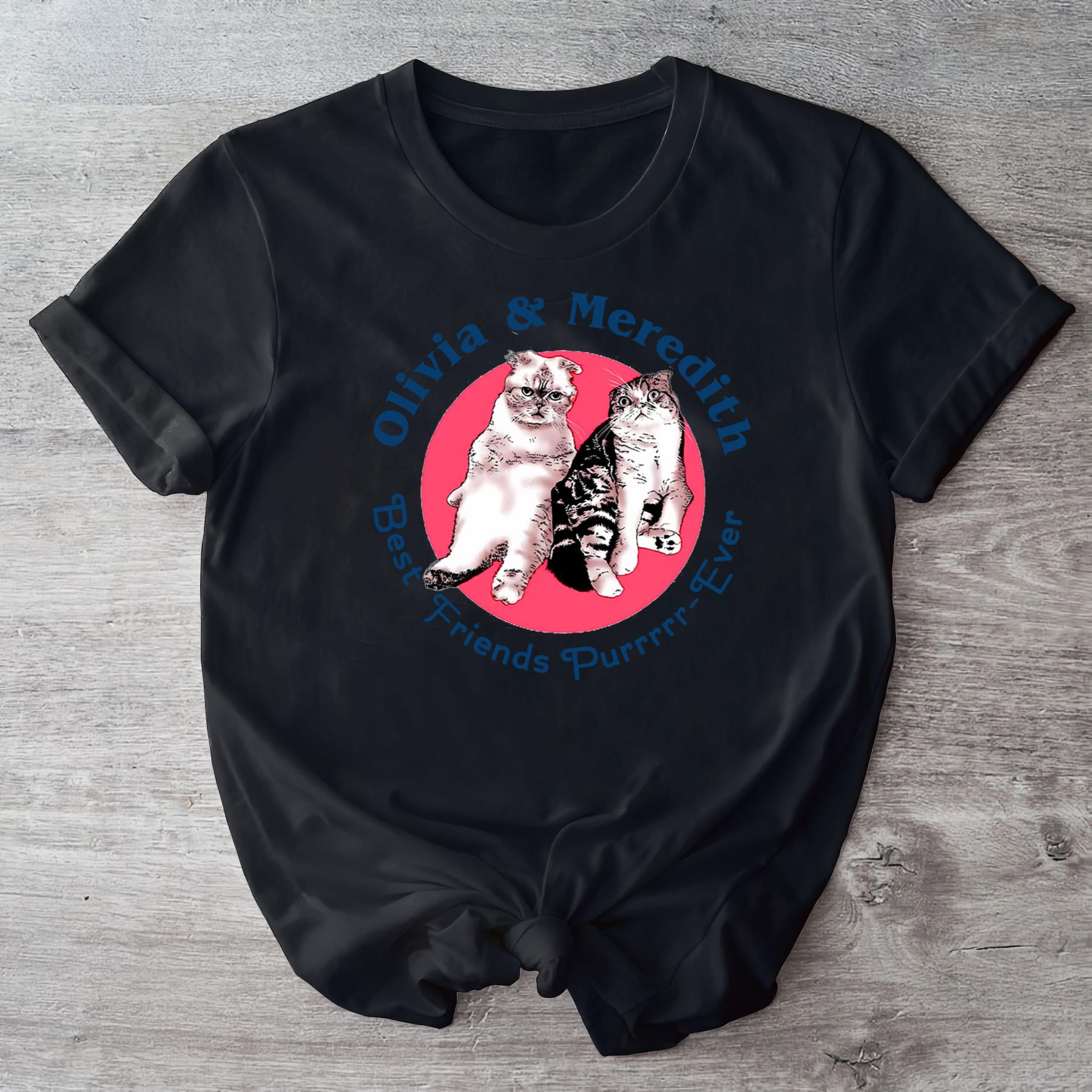 Olivia and Meredith Best Friends Purr Ever Shirt-removebg-preview ...