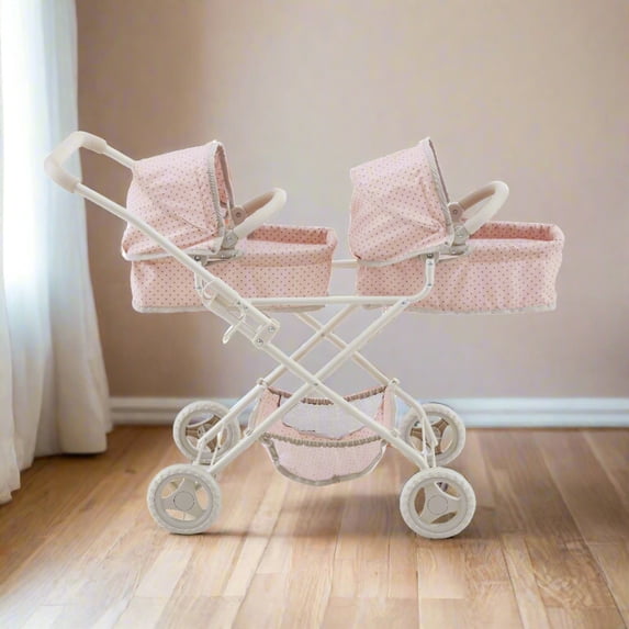 Olivia's Little World Polka Dot Princess Baby Doll Twin Bassinet ...