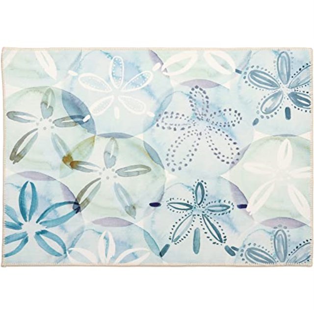 Olivias Home 22 x 32 in. Sand Dollar Mosaic Machine Washable Indoor ...