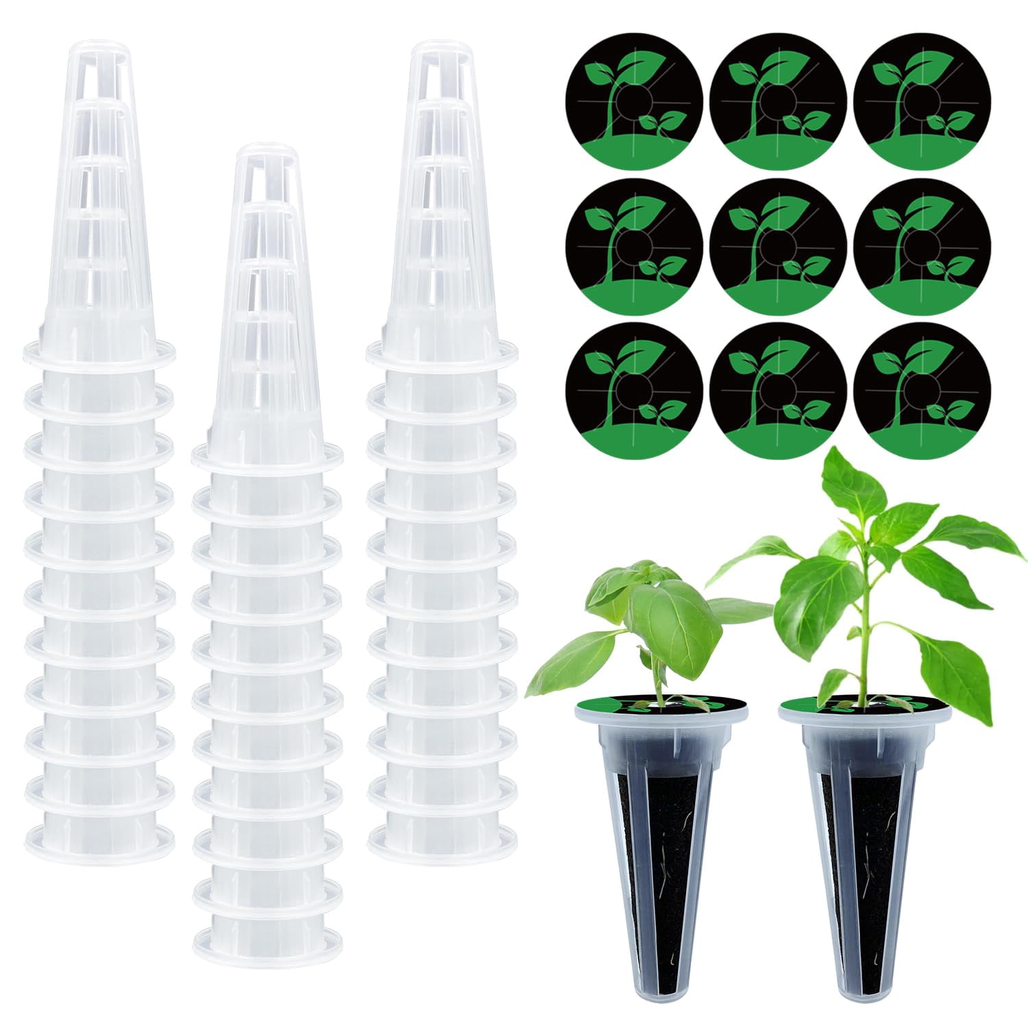 Oliz 50 Pack Hydroponic Grow Baskets AIS1 with 51PCS Seed Pod Labels ...