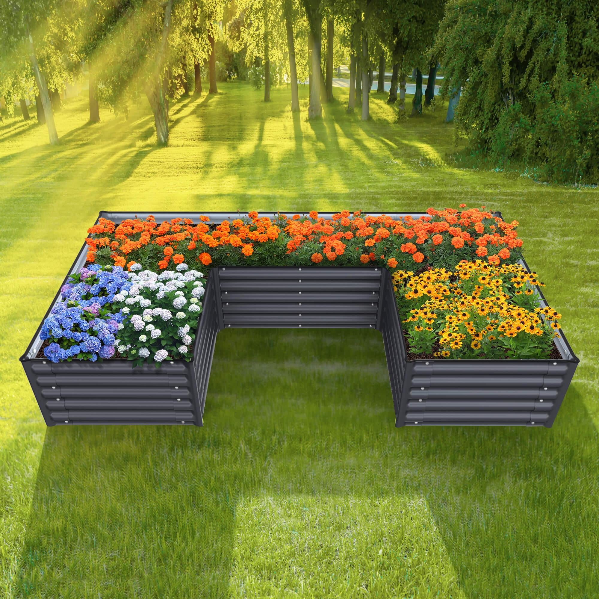 Olle Gardens 17" Tall "U" Shape Infinity Raised Garden Bed - Walmart.com