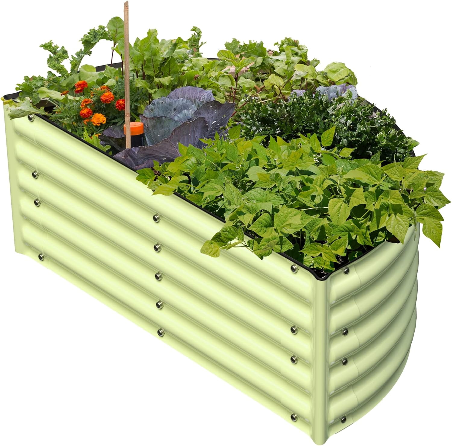 Olle Metal Raised Garden Beds for Growing Flowers 17" Tall Large ...