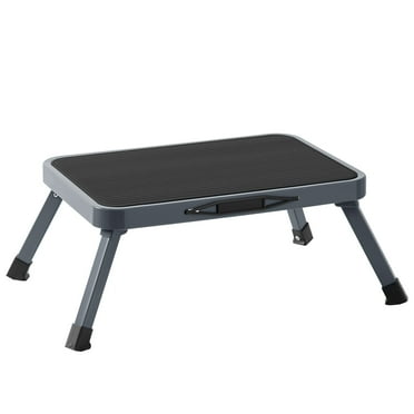 Rubbermaid Plastic Step Stool, In-Mold Tread, 1-Step, Gray - Walmart.com