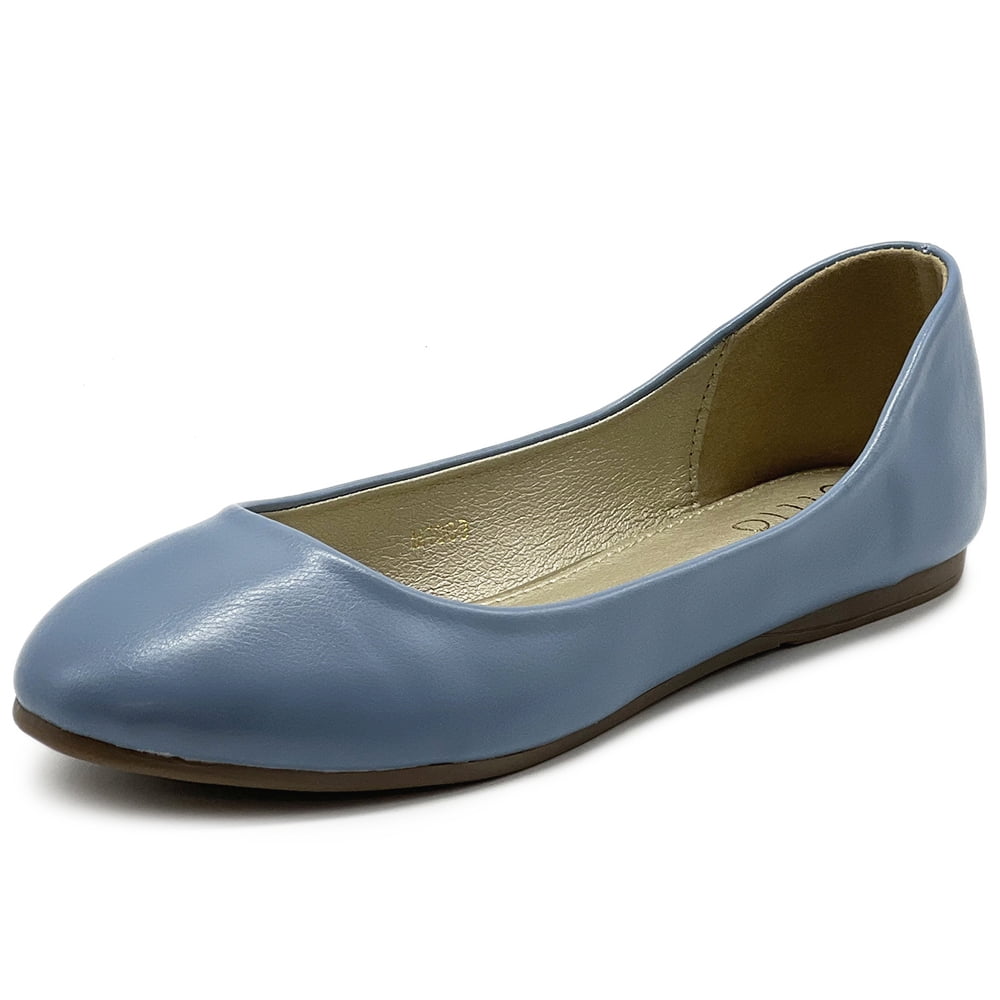 Ollio Women's Shoes Ballet Basic Light Comfort Low Heel Flats M1009 ...
