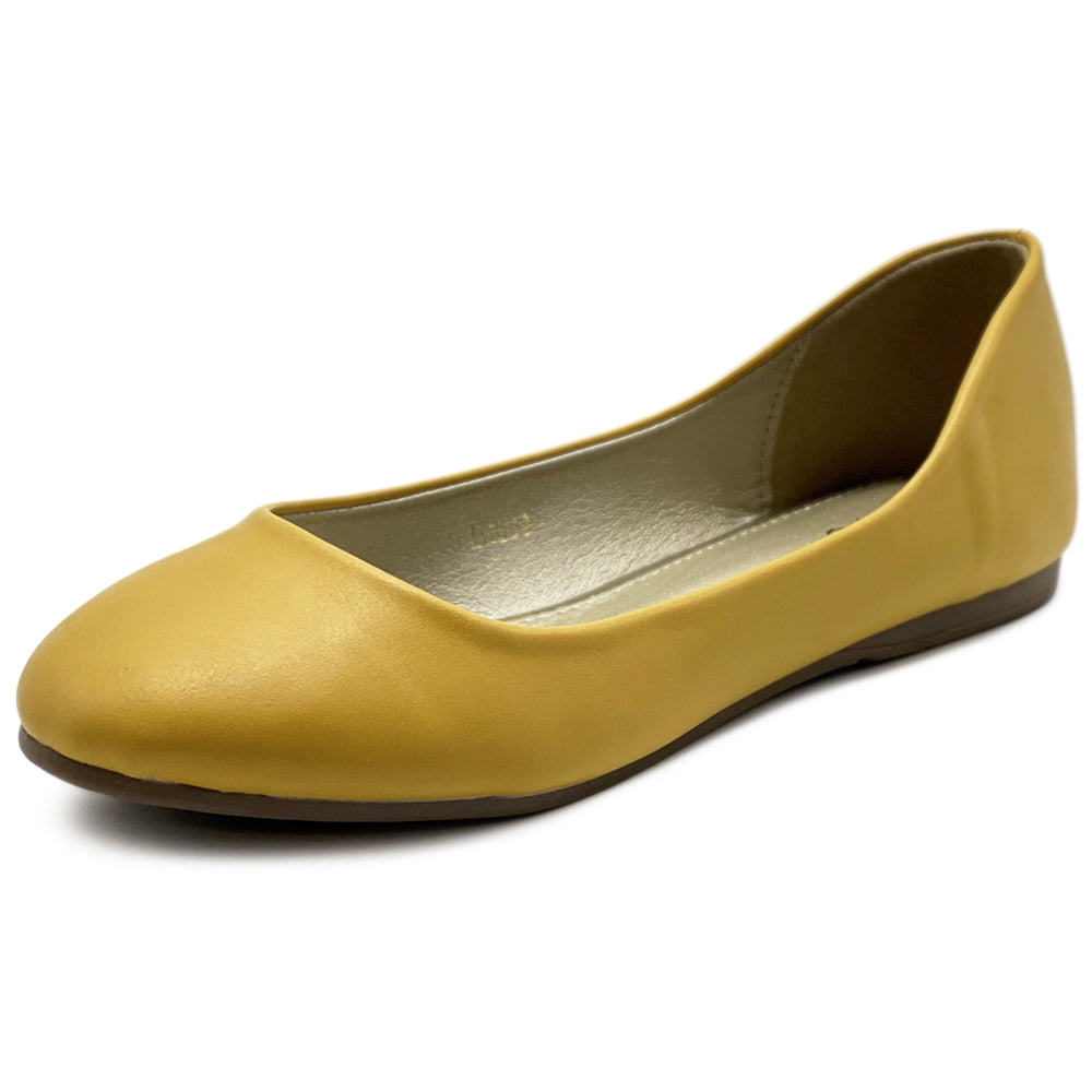 Ollio Women's Shoes Ballet Basic Light Comfort Low Heel Flats M1009 ...