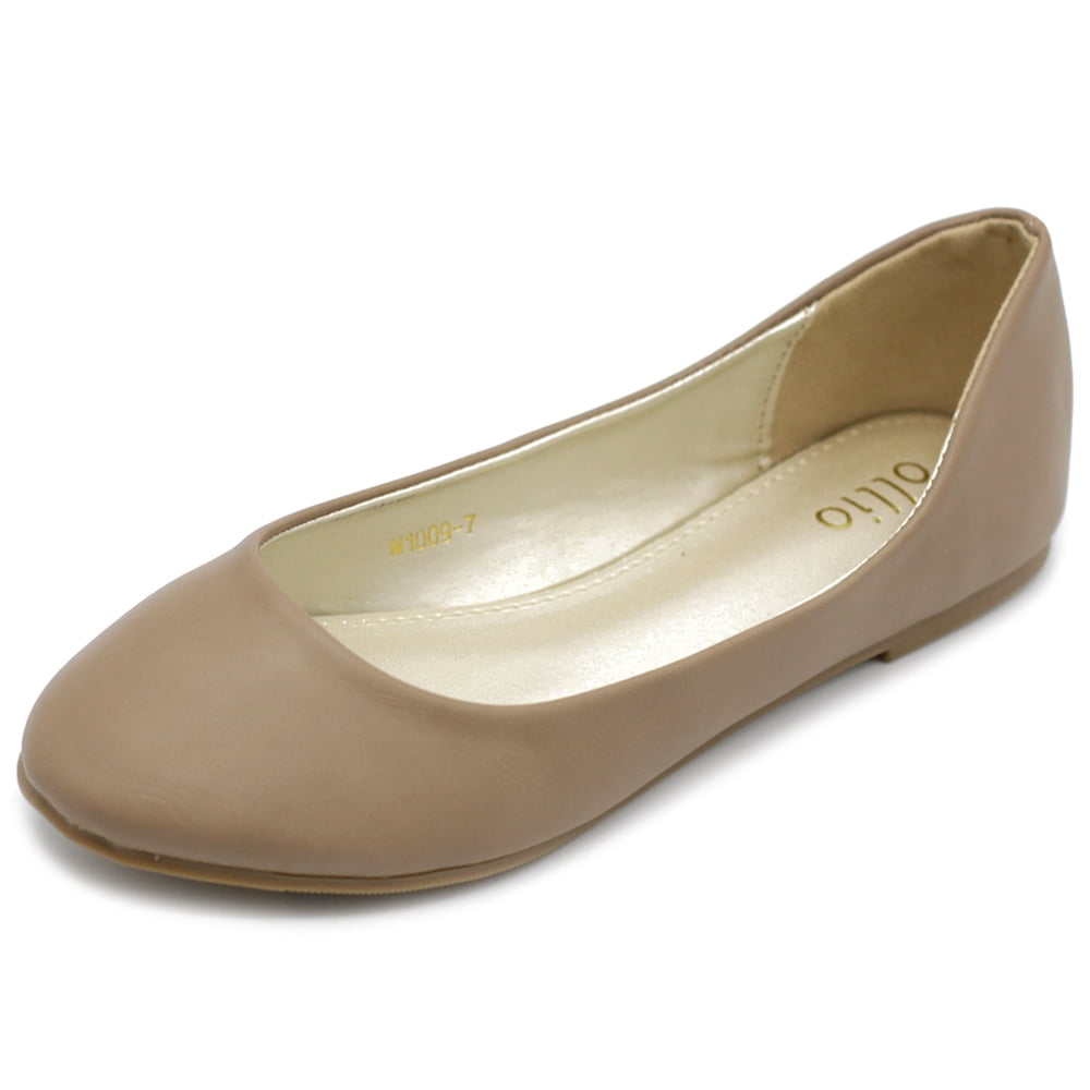 Ollio Women's Shoes Ballet Basic Light Comfort Low Heel Flats M1009 ...