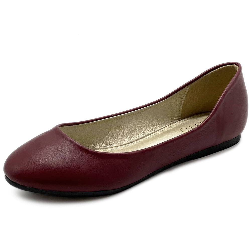 Ollio Women's Shoes Ballet Basic Light Comfort Low Heel Flats M1009 ...