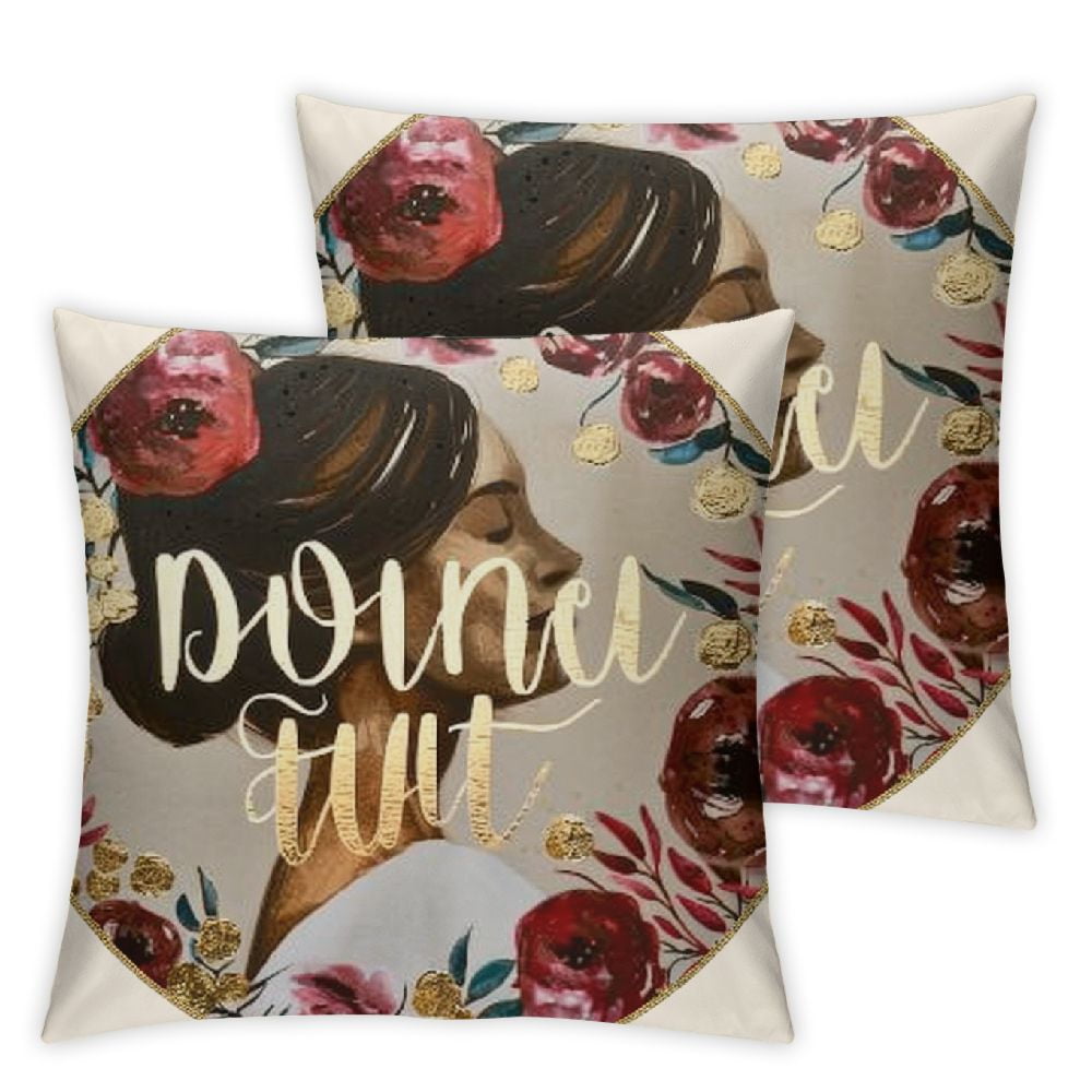 Ollo0ord Blessed Mama Throw Pillow Covers with Invisible Zipper Unique ...