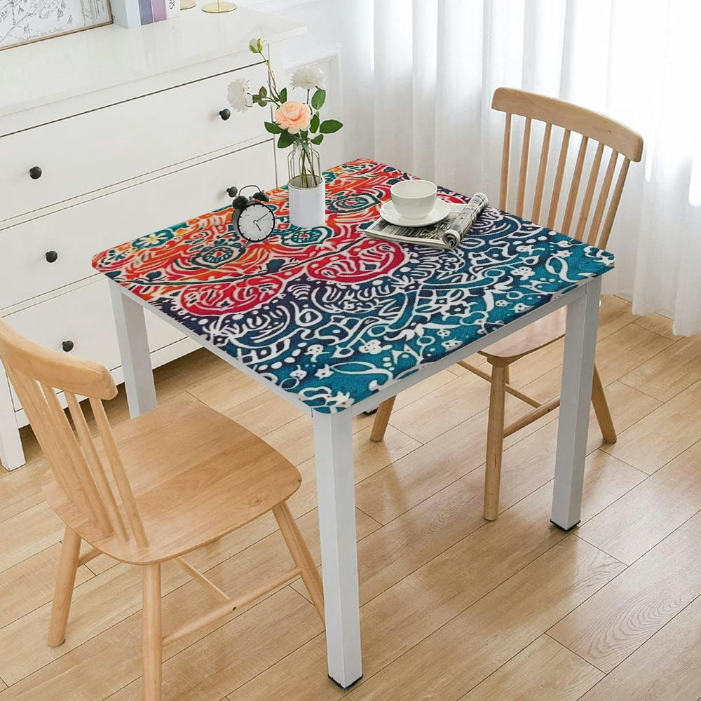 Ollo0ord Coral and Square Table Cove, Modern Motif with Floral ...