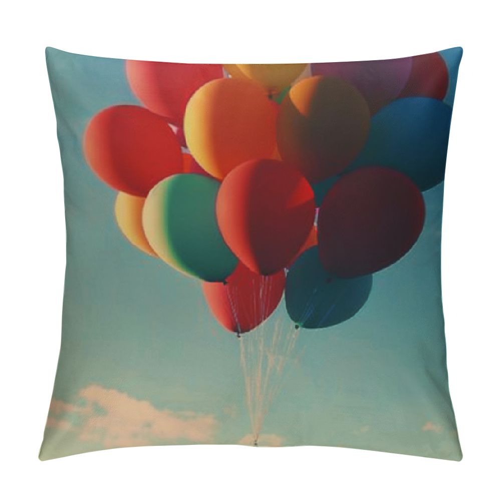 Ollo0ord Decorative Throw Pillow Covers Color Balloon Print Throw ...