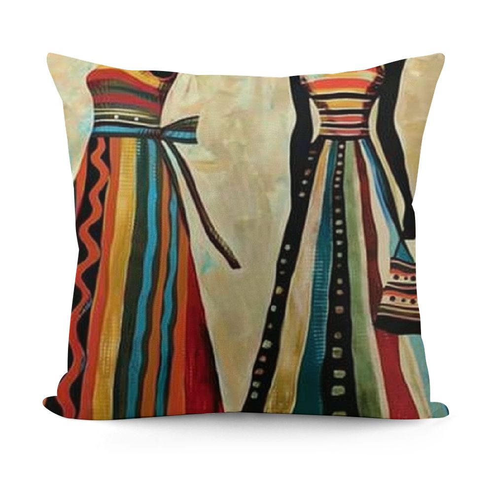 Ollo0ord Ethnic Style African Beautiful Lady Decor Throw Pillow Covers ...