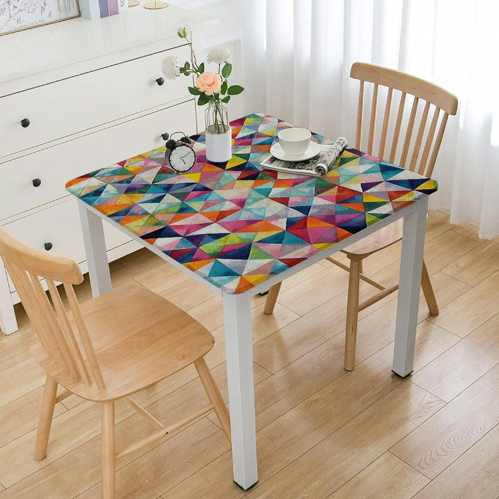 Ollo0ord Geometric Square Table Cove, Agular Triangle Pattern Polygons ...
