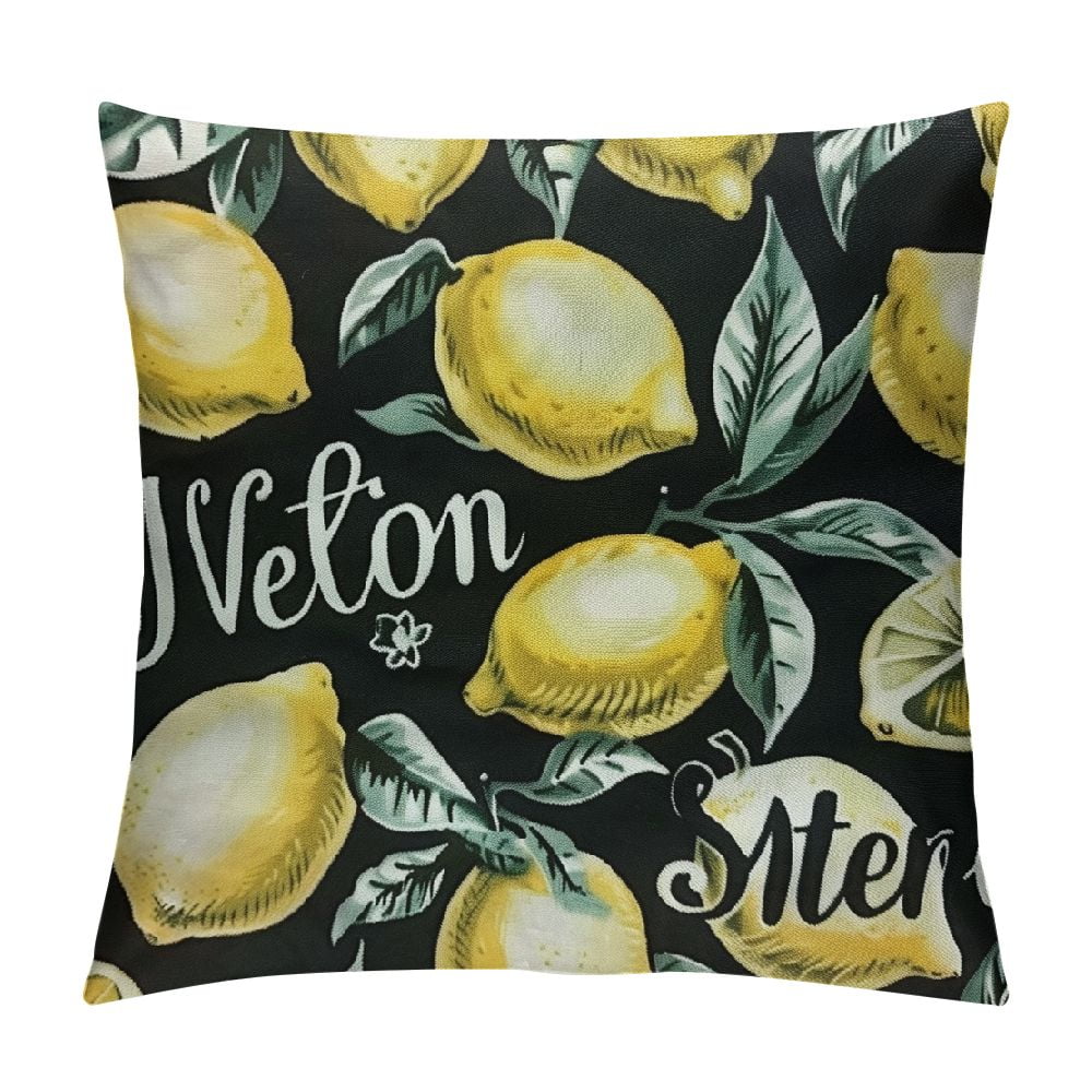 Ollo0ord Motivational Quote Pillow Case If Life Gives You Lemons Make ...