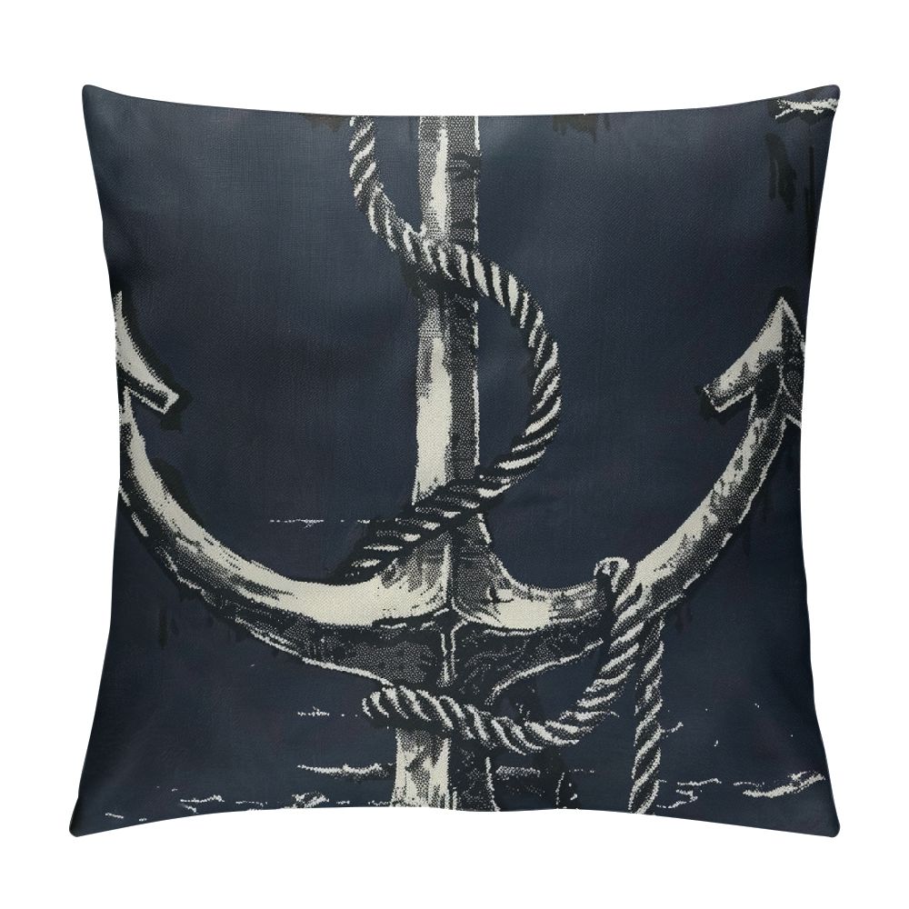 Ollo0ord Pillow Case Soft Short Plush Throw Pillow Cover, Nautical Knot ...