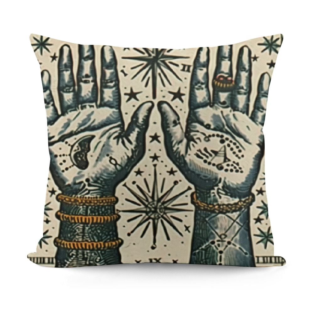 Ollo0ord Pillow Covers, Palm Reading Palmistry Hand Halloween Pillows ...