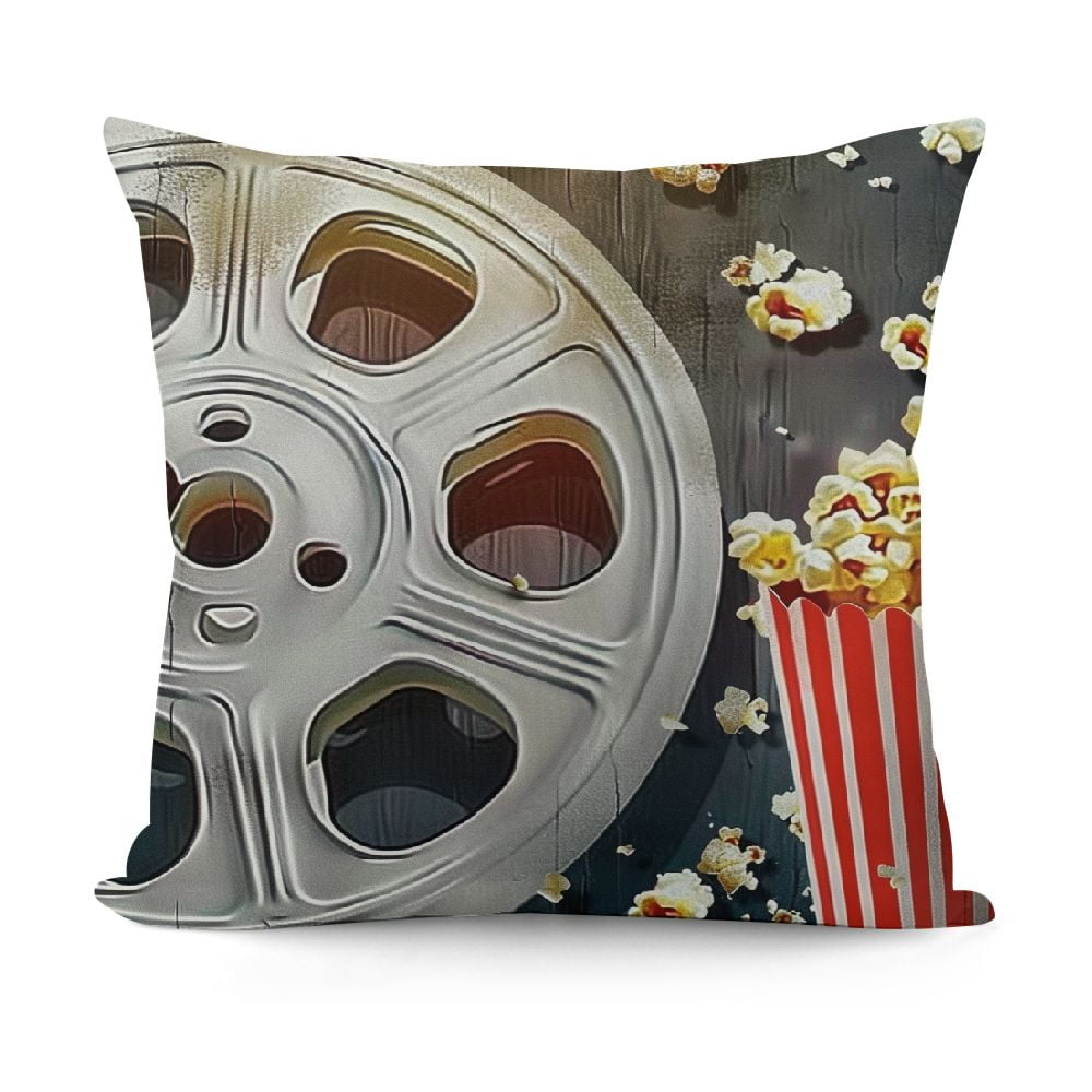 Ollo0ord Vintage Cinema Ticket Throw Pillow Covers Movie Theater Theme ...