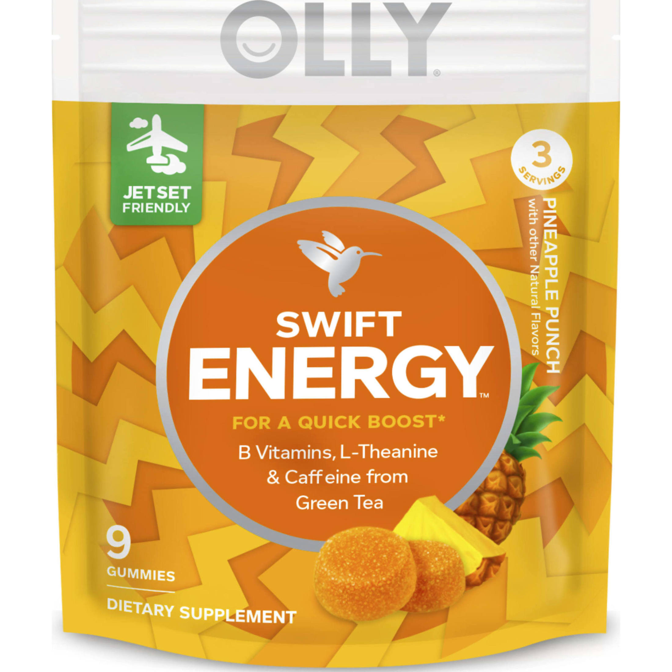 Olly 9055396 1.9 oz Bagged Swift Energy Pineapple Punch Gummi Candy ...