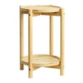 Olly & Rose Bamboo Stand - 2 Tier Plant Stand 12 Inch Diameter Wood ...