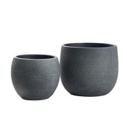 Porto Plant Pots - Matt Black Ceramic Jar Design Plant Pots Indoor ...