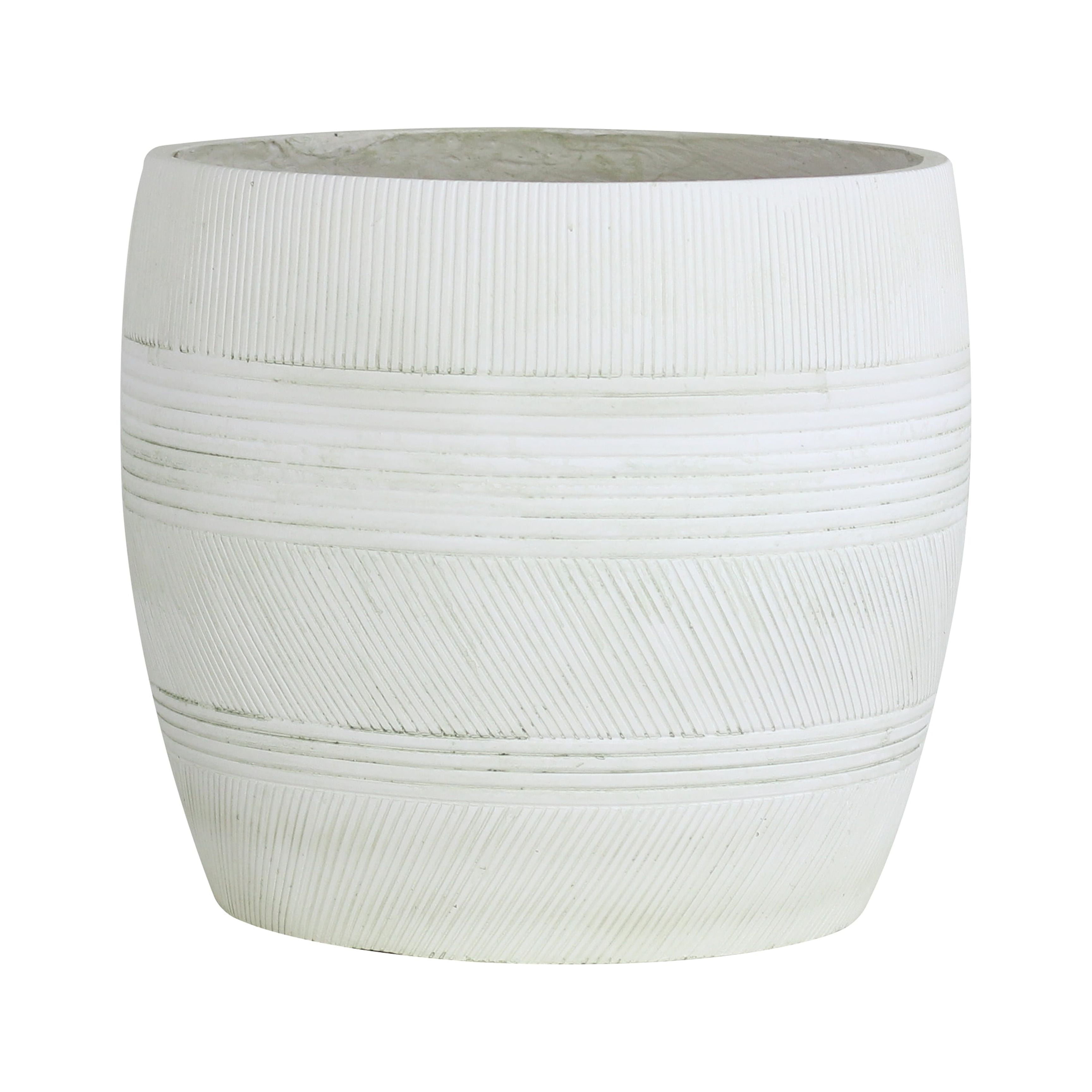 Olly & Rose Extra Large Plant Pot Multi Pattern Aged Off White Garden ...