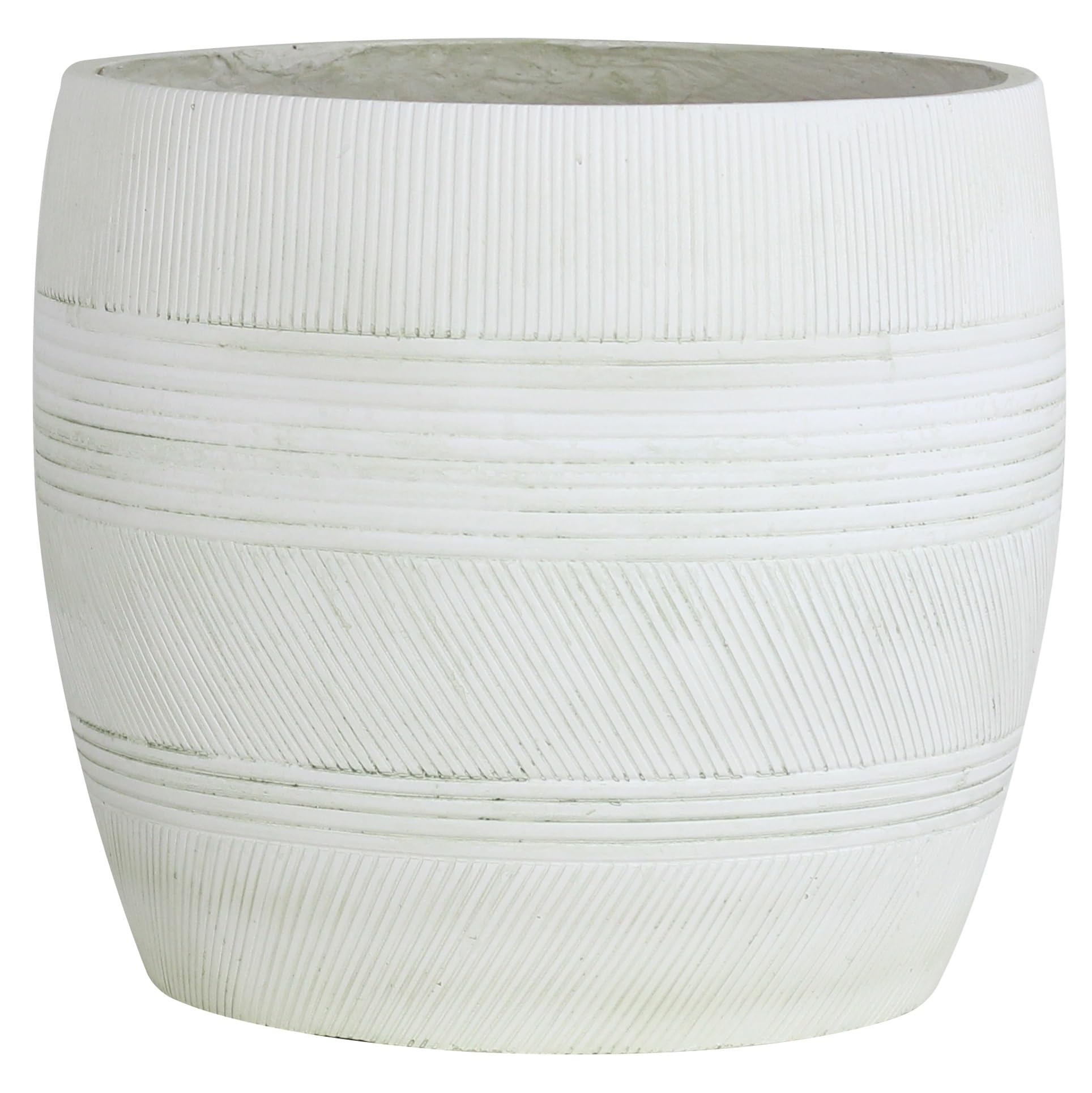 Olly & Rose Extra Large Plant Pot Patterned - Aged Off White Garden ...