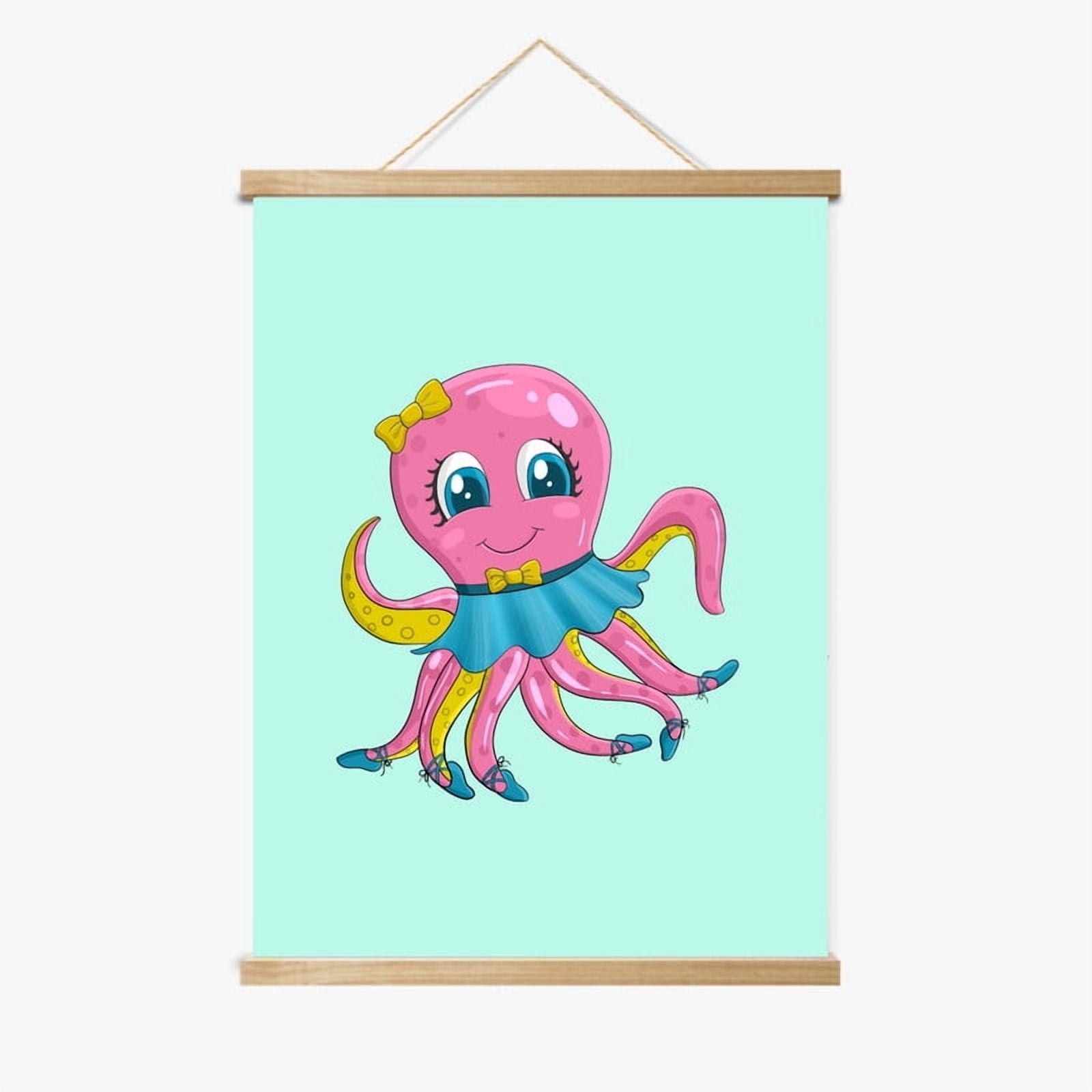 Olly the Octopus Magnetic Wood Frame Hanger by Dancing Littles Jungle ...