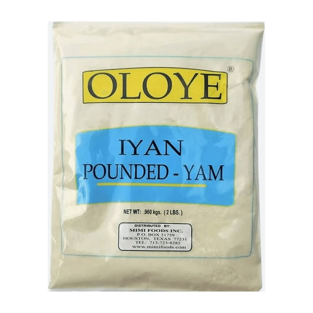 Oloye Iyan Pounded Yam Flour-2lbs-Effortless Pounded Yam, Exceptional ...