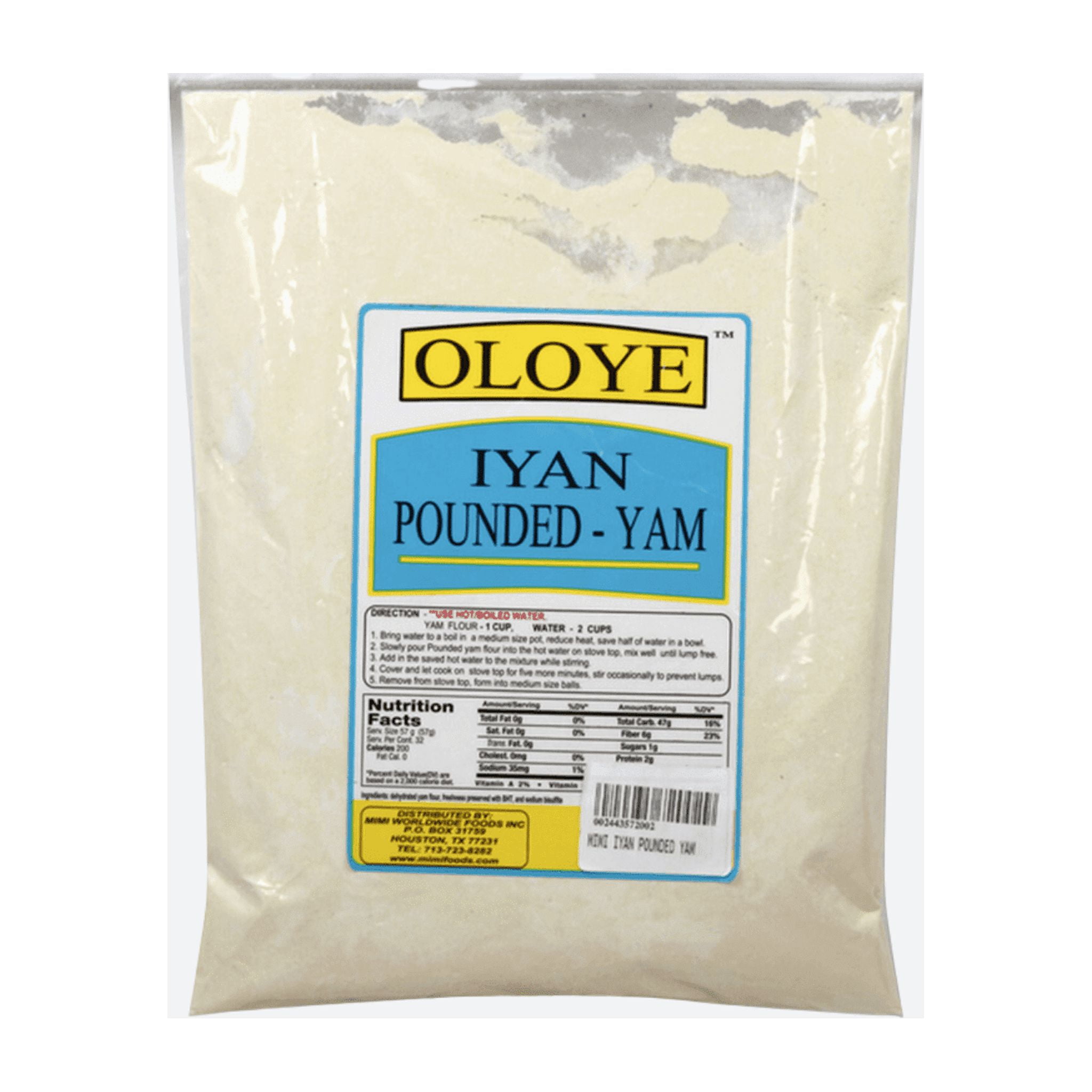 Oloye Iyan Pounded Yam Flour-4lbs-Elevate Your Meals with Traditional ...
