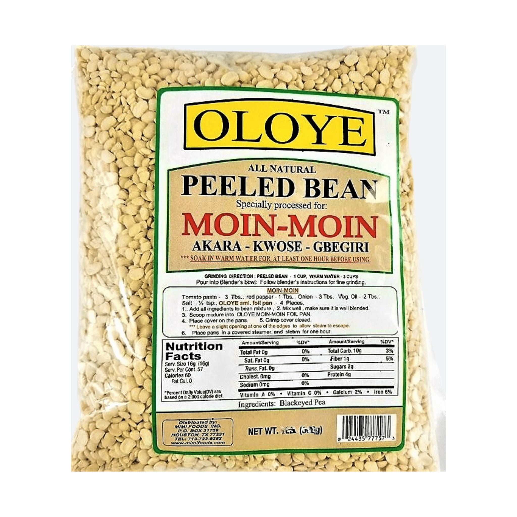 Oloye Peeled Bean - 10lbs-Peeled Beans for Traditional Delicacies ...