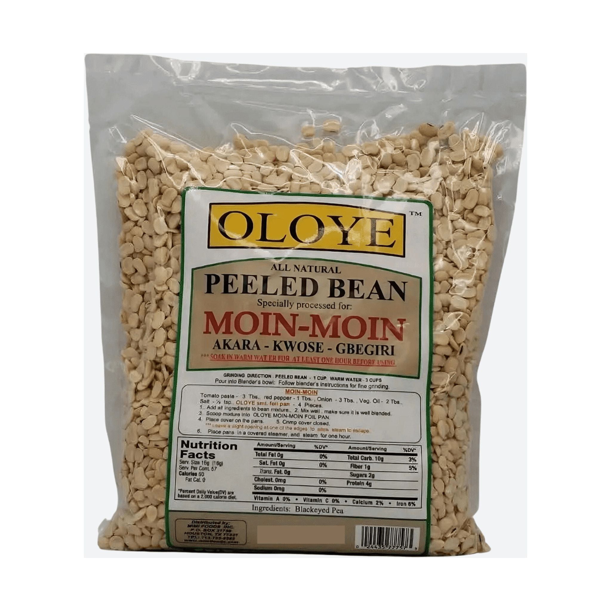 Oloye Peeled Beans - 4lbs-Authentic Nigerian Peeled Beans - Walmart.com
