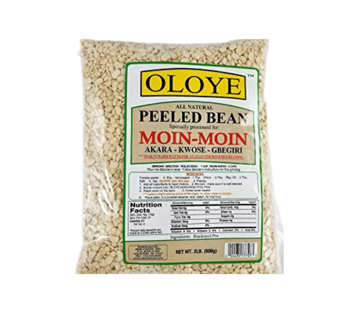 Oloye Peeled Beans for Moi Moi, Akara, Kose Recipes - Pre-Peeled Black ...