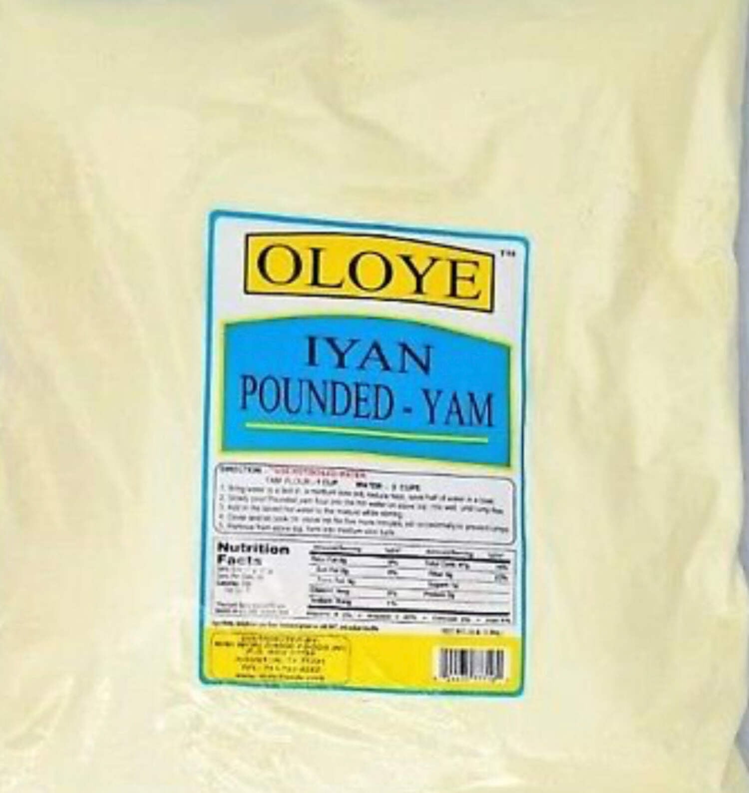 Oloye Pounded Yam Flour | Authentic African Swallow for Smooth Fluffy ...