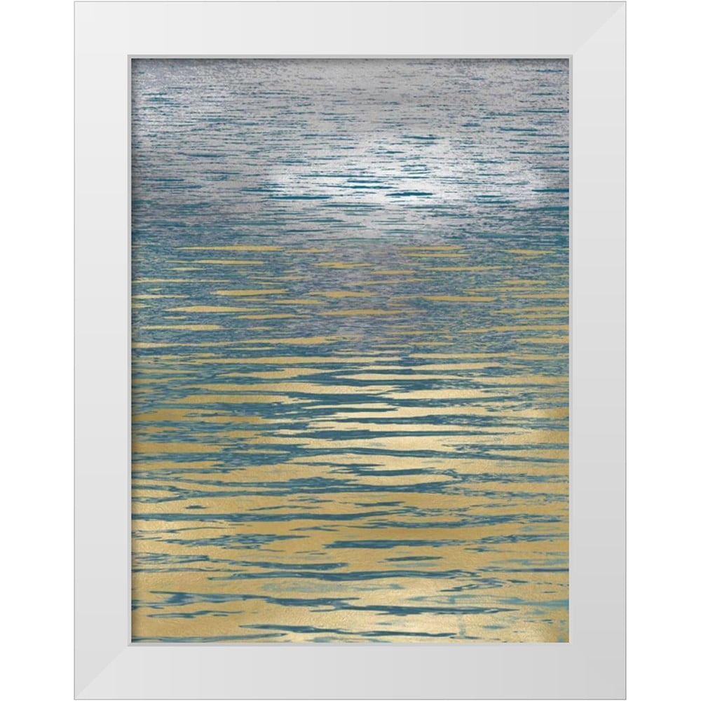 Olsen, Maggie 12x14 White Modern Wood Framed Museum Art Print Titled - Ocean Current Reflection ...