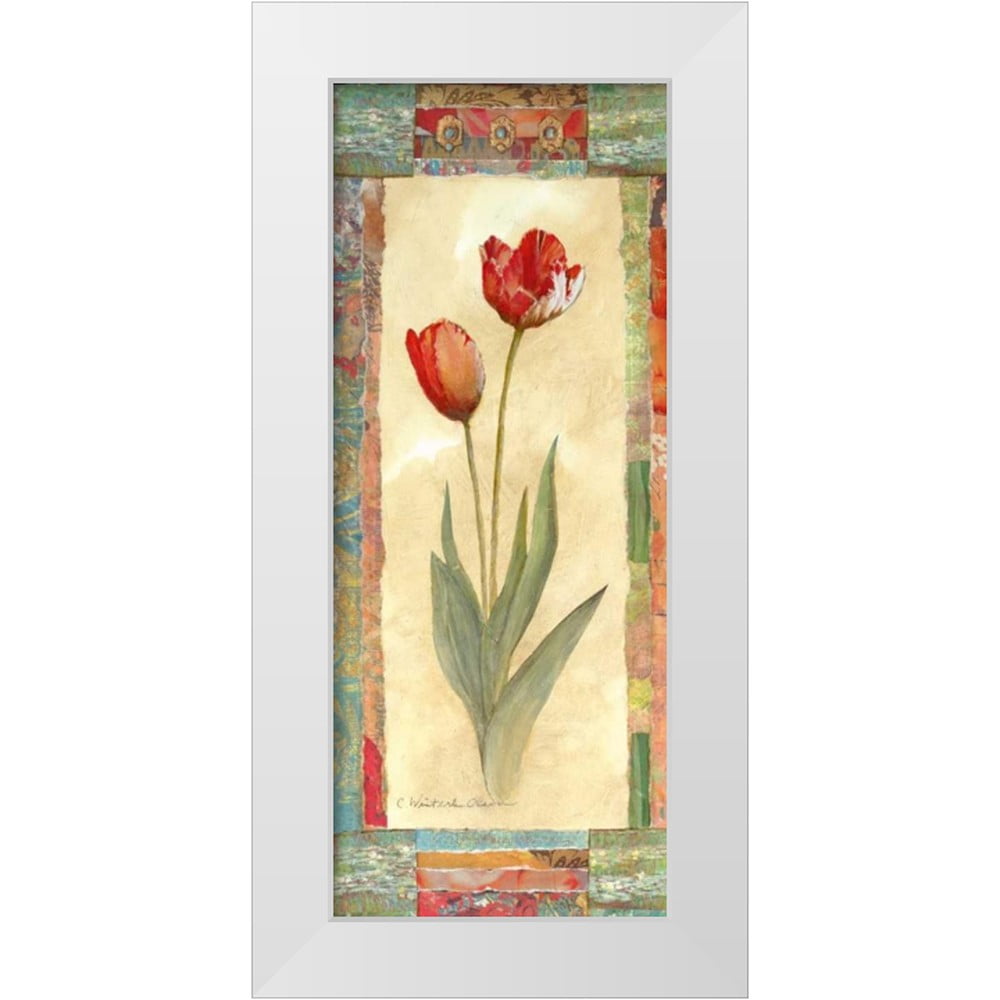 Olson, Charlene 15x32 White Modern Wood Framed Museum Art Print Titled ...