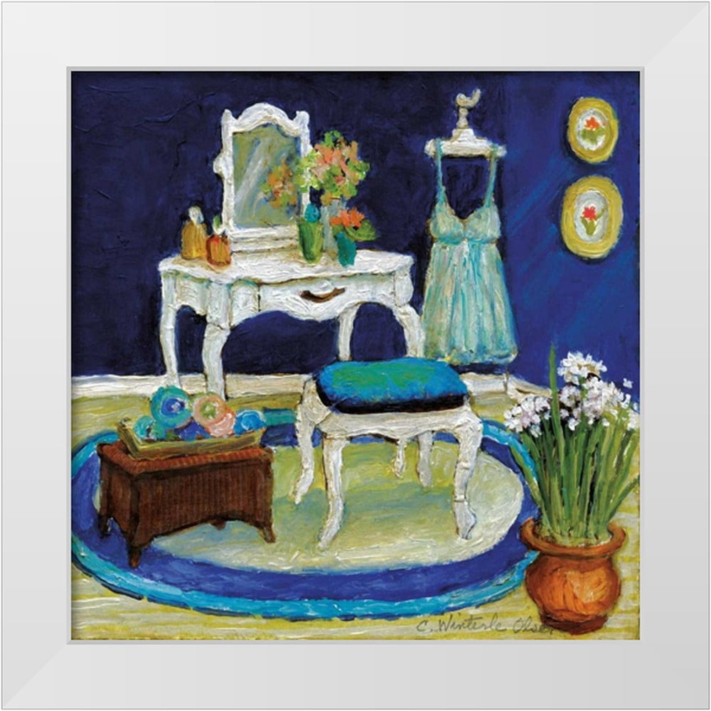 Olson, Charlene 26x26 White Modern Wood Framed Museum Art Print Titled ...