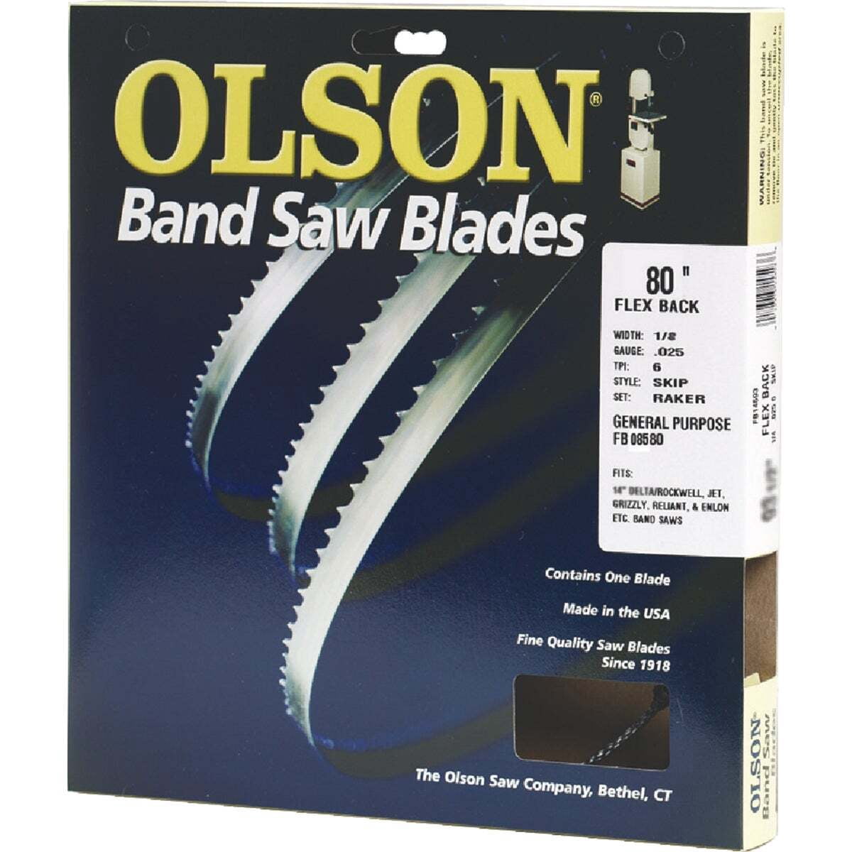 Blackstone Industries Olson Band Saw Blade Hard Edge 80 " Long X 1/8 ...