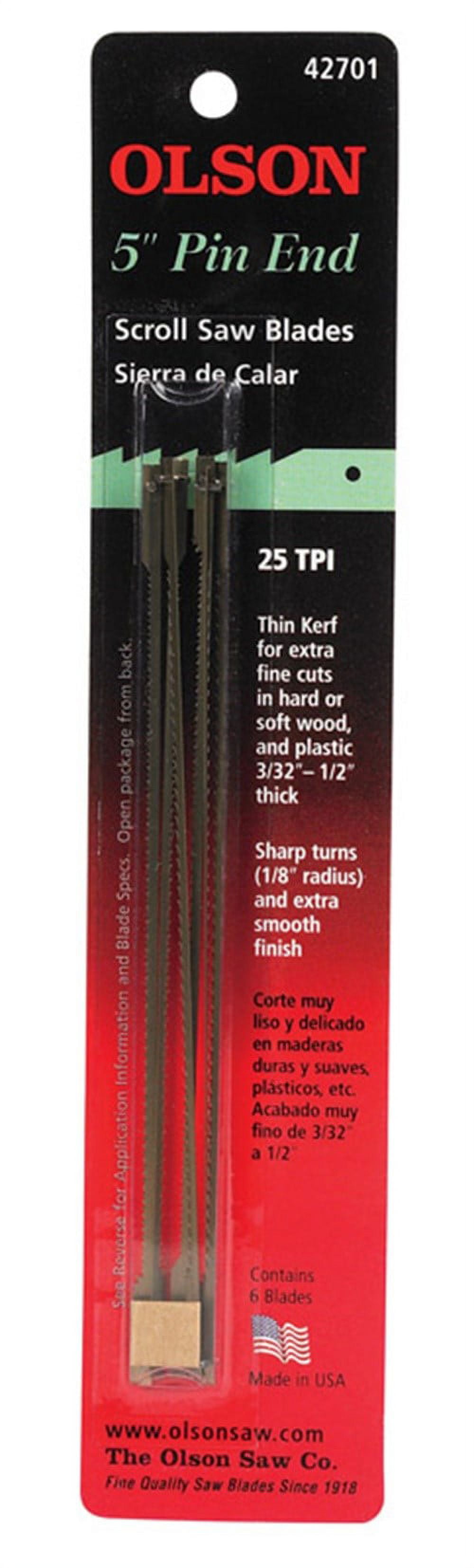Olson Saw FR42701 6 Pack, 25 TPI, Scroll Saw Blade - Walmart.com