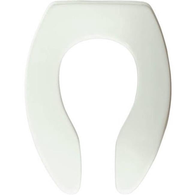Olsonite Plastic Elongated Open Front Less Cover Commercial Toilet Seat ...