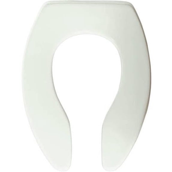 Olsonite Plastic Elongated Open Front Less Cover Commercial Toilet Seat ...