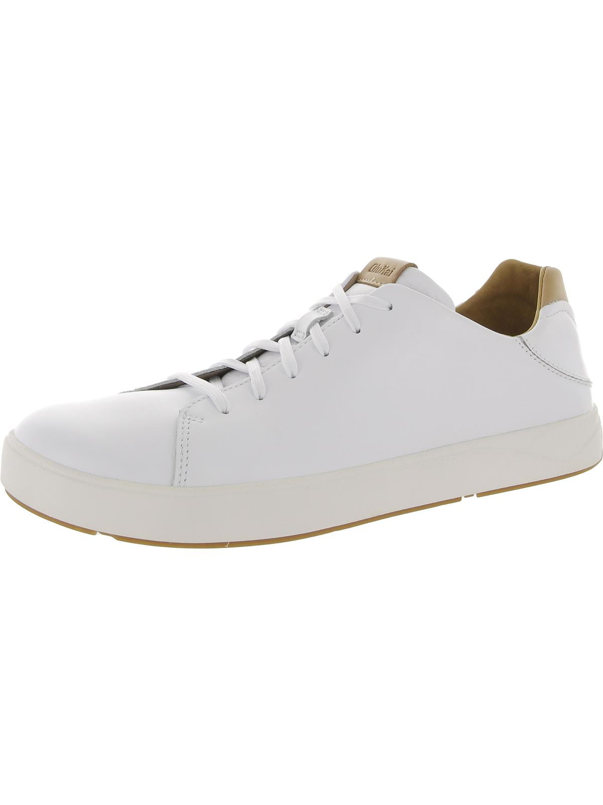 OluKai Men's Leather Lace-Up Fashion Sneakers, Casual Closed Shoes ...