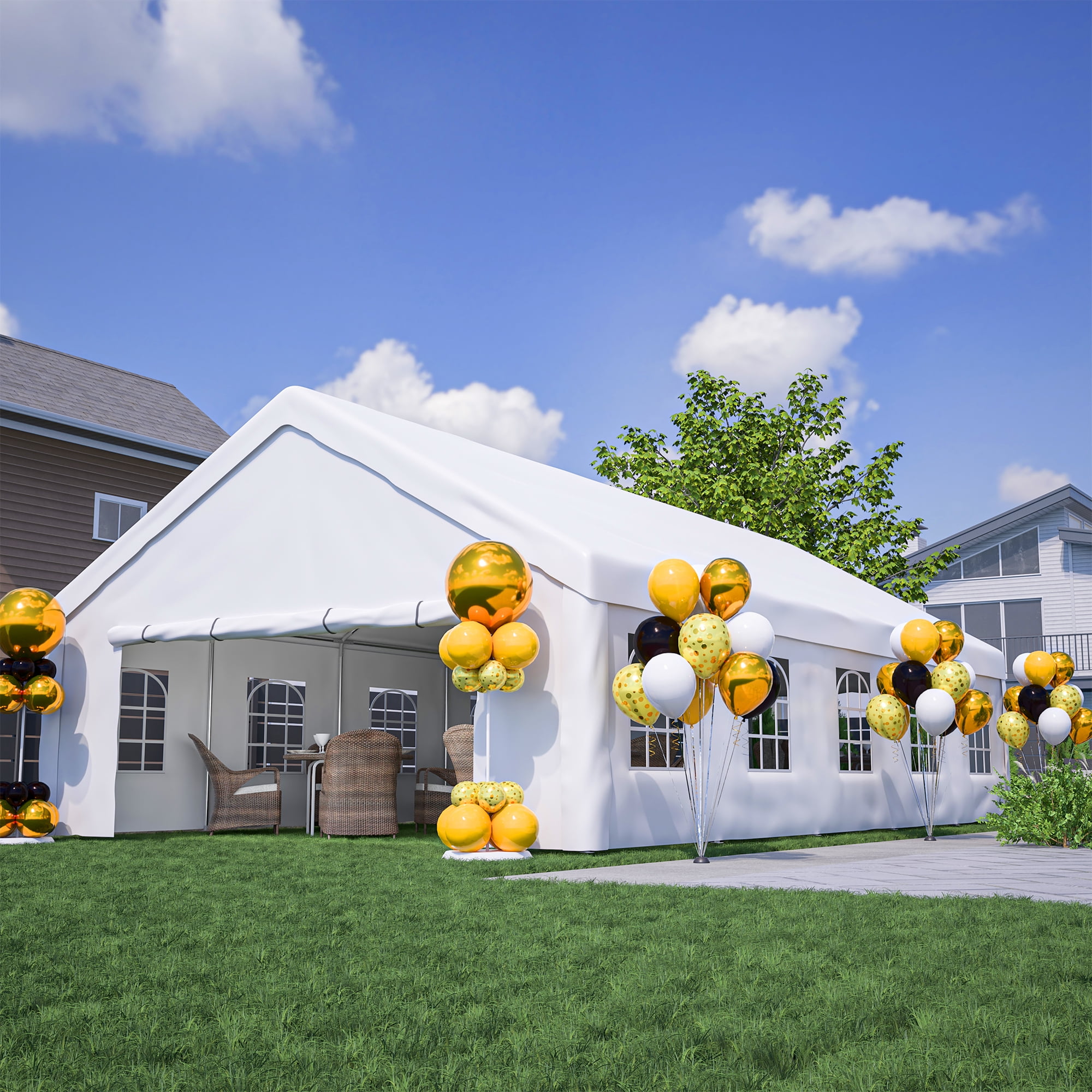 Olurrisa 20x32 FT Party Tent with 3 Storage Bags & Removable Sidewalls ...