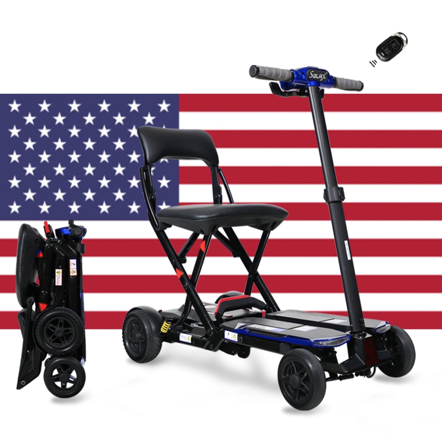 Olurrisa Automatic Foldable Mobility Scooter for Adults, One Click Fold ...