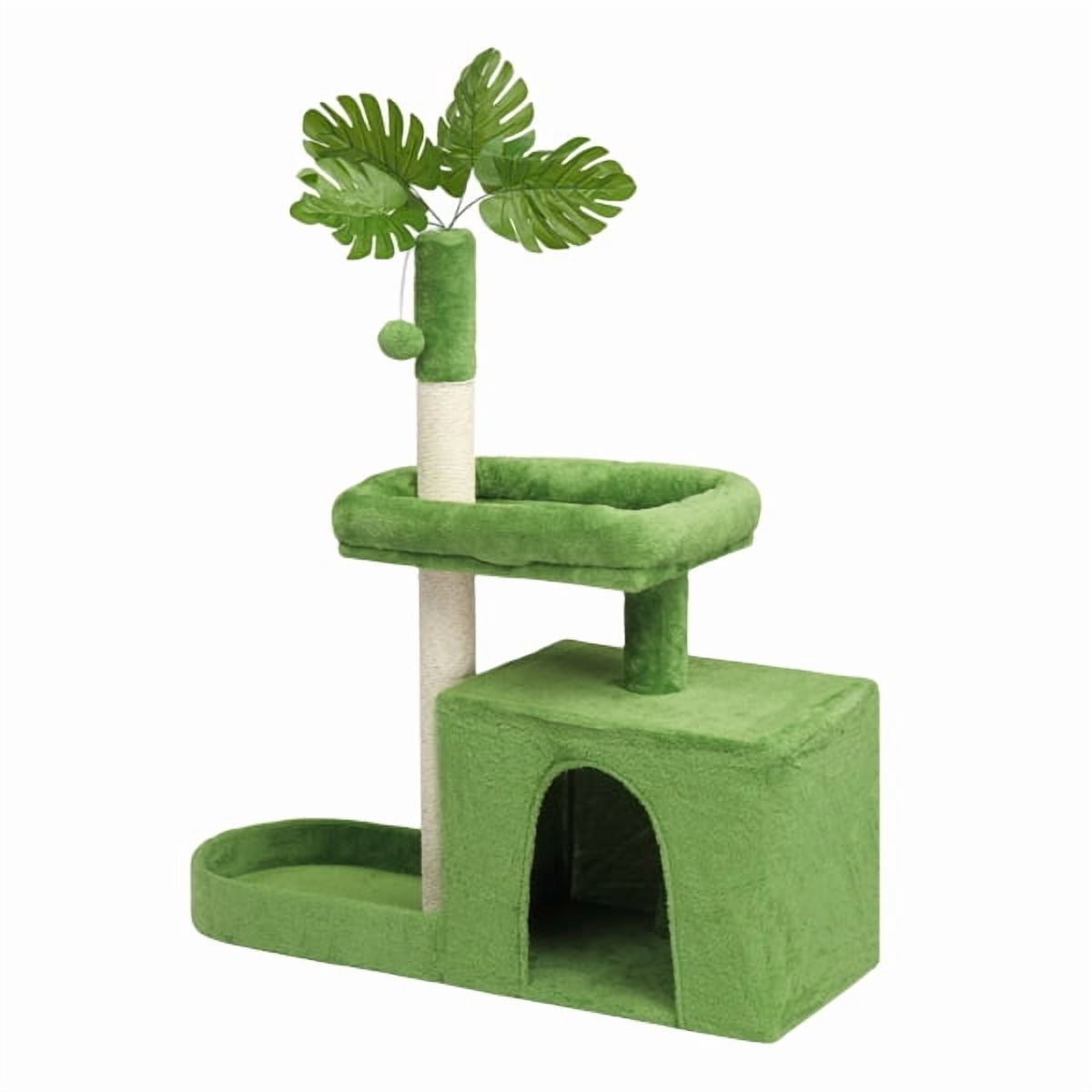 Olurrisa Cat Tree 36in Monstera Cat Tower with Leaves, Multi-Level Cat ...